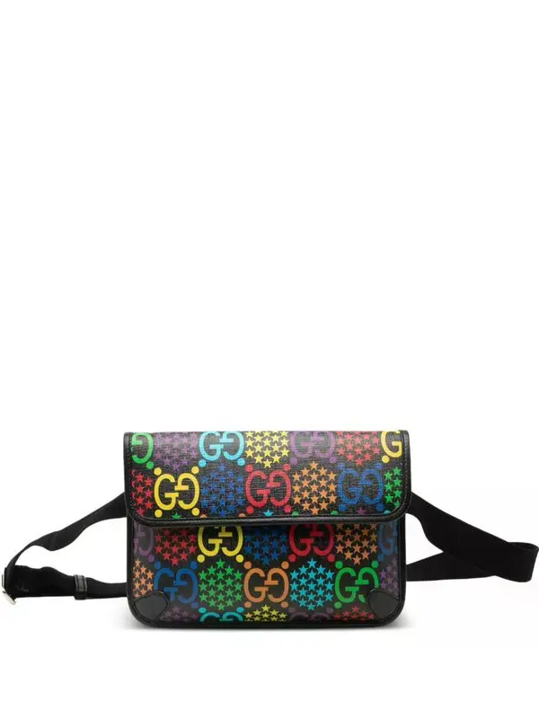 Gucci Gg Supreme Psychedelic Belt Bag - Black