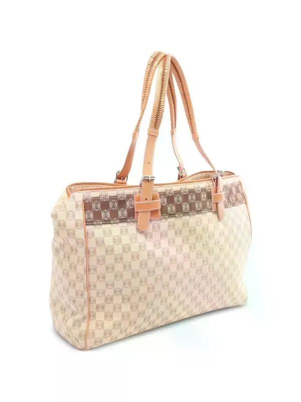Loewe 2000s Anagram Tote Bag - Neutrals