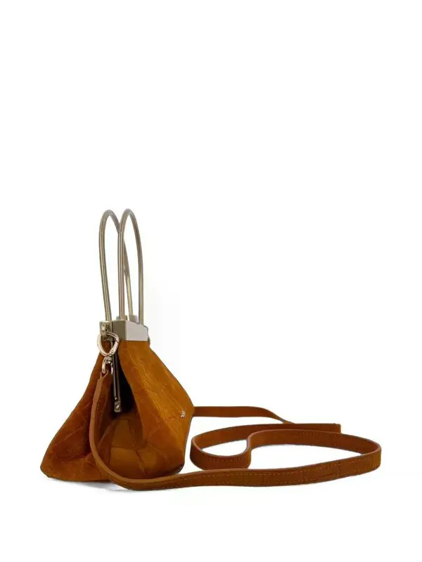 Cult Gaia Croc-effect Suede Crossbody Bag
