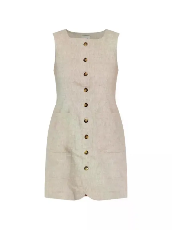 Posse Emma Linen Button-down Mini Dress