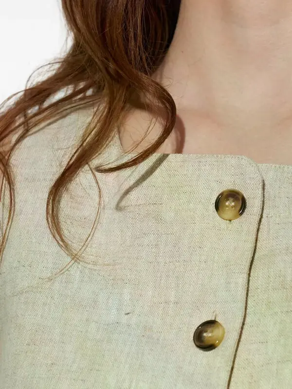 Posse Emma Linen Button-down Mini Dress