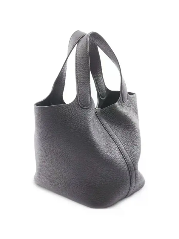 Hermès 2025 Pm Picotin Lock Leather Tote Bag - Black
