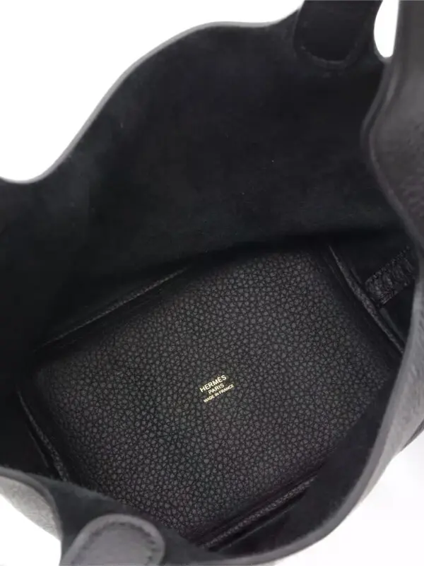 Hermès 2025 Pm Picotin Lock Leather Tote Bag - Black