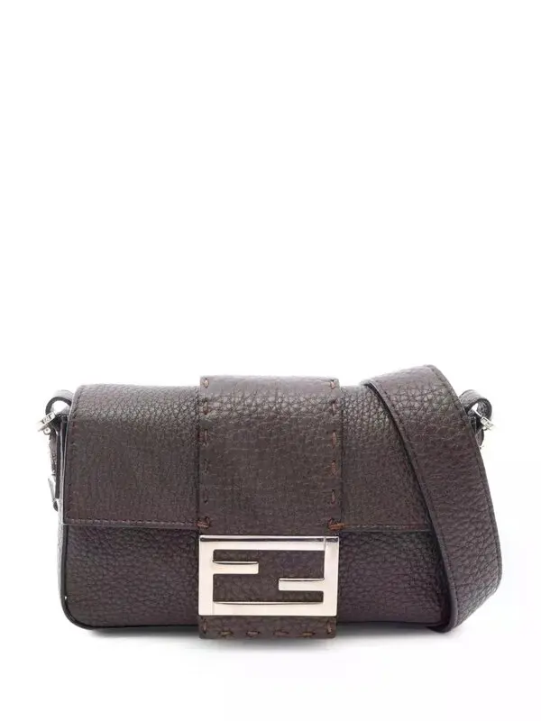 Fendi Selleria Ff Logo Shoulder Bag - Brown