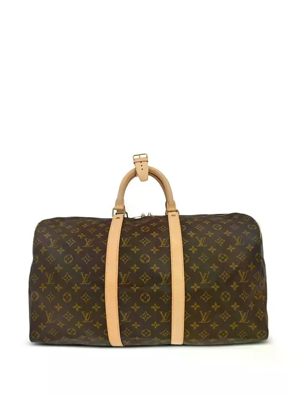 LOUIS VUITTON 2003 50 Keepall Monogram Canvas Holdall Bag - Brown