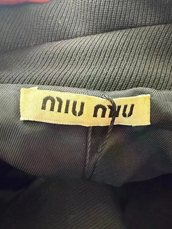 Miu Miu Double-breasted Ruffle Coat
