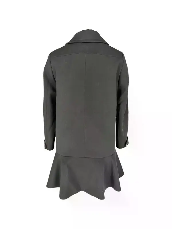 Miu Miu Double-breasted Ruffle Coat