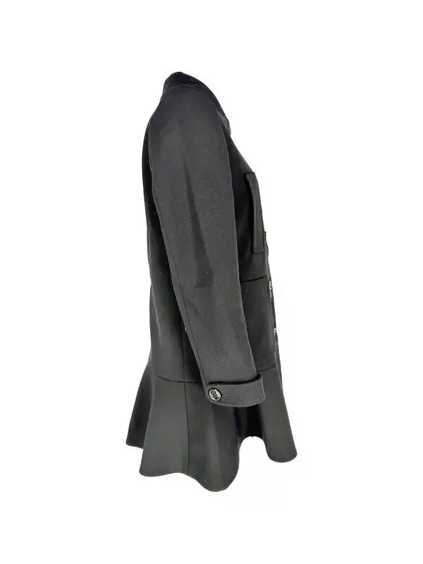 Miu Miu Double-breasted Ruffle Coat