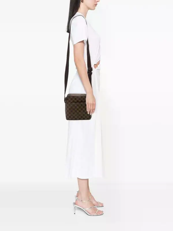 LOUIS VUITTON 2008 Damier Ebene Olav Pm Crossbody Bag