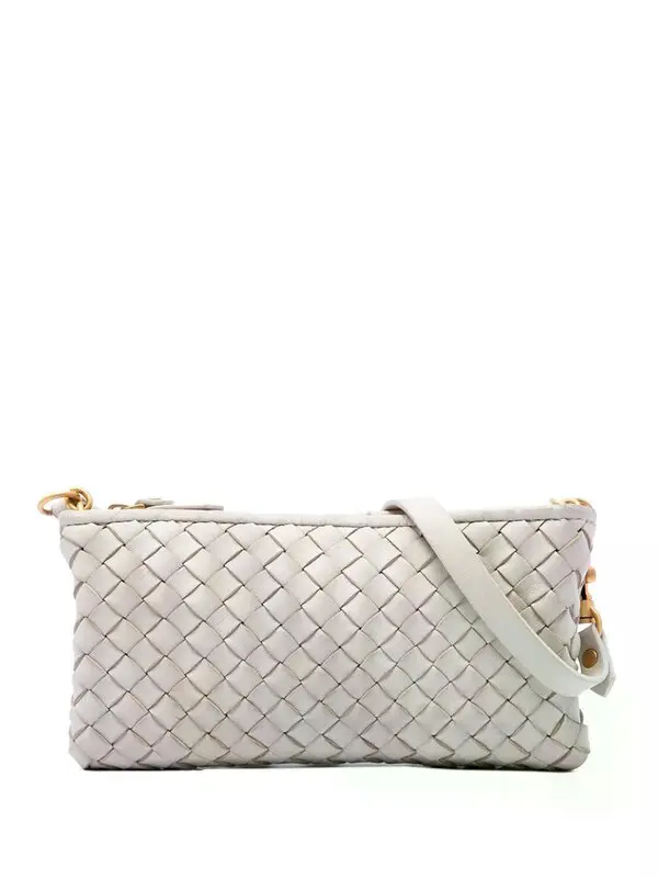 Bottega Veneta Nappa Intrecciato Pouch On Strap Cross Body Pouch - White
