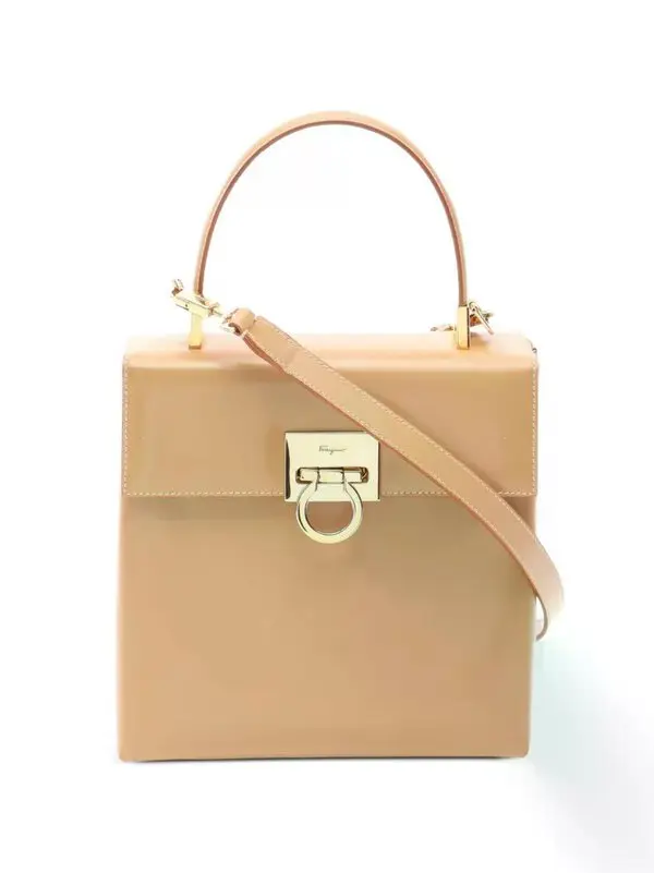 FERRAGAMO Gancini Two-way Leather Tote Bag - Neutrals