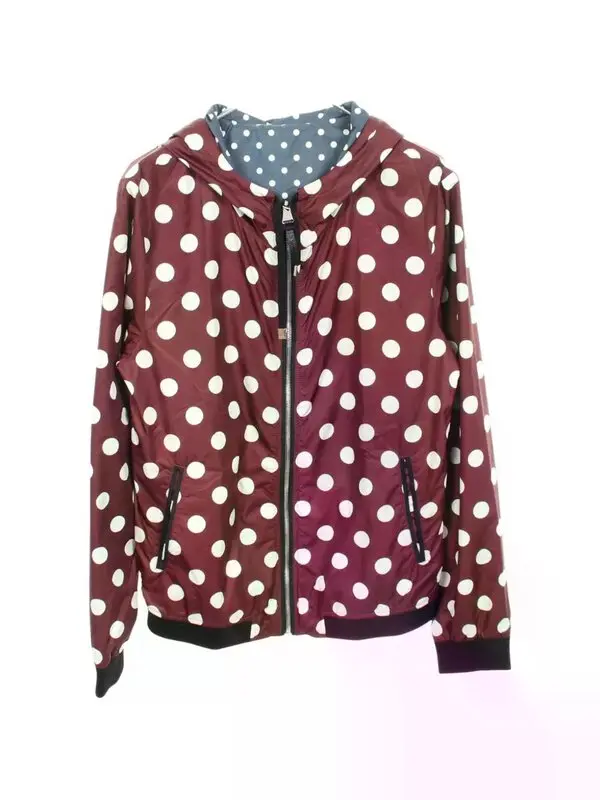 Dolce & Gabbana Polka Dot Reversible Hooded Jacket