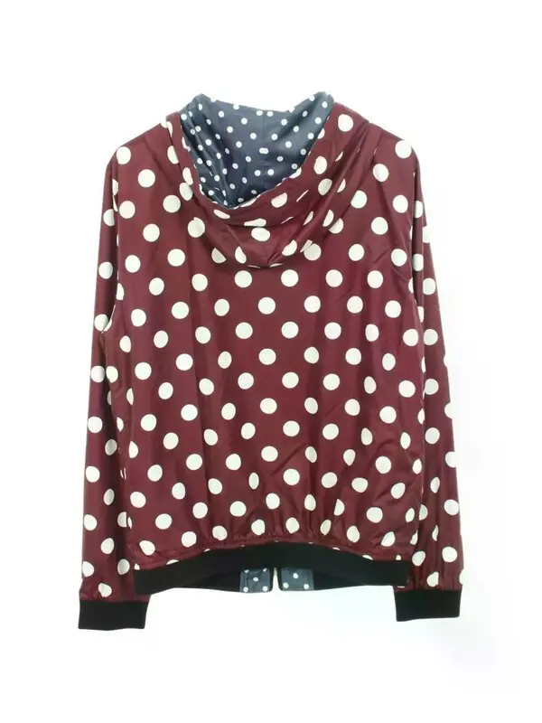 Dolce & Gabbana Polka Dot Reversible Hooded Jacket
