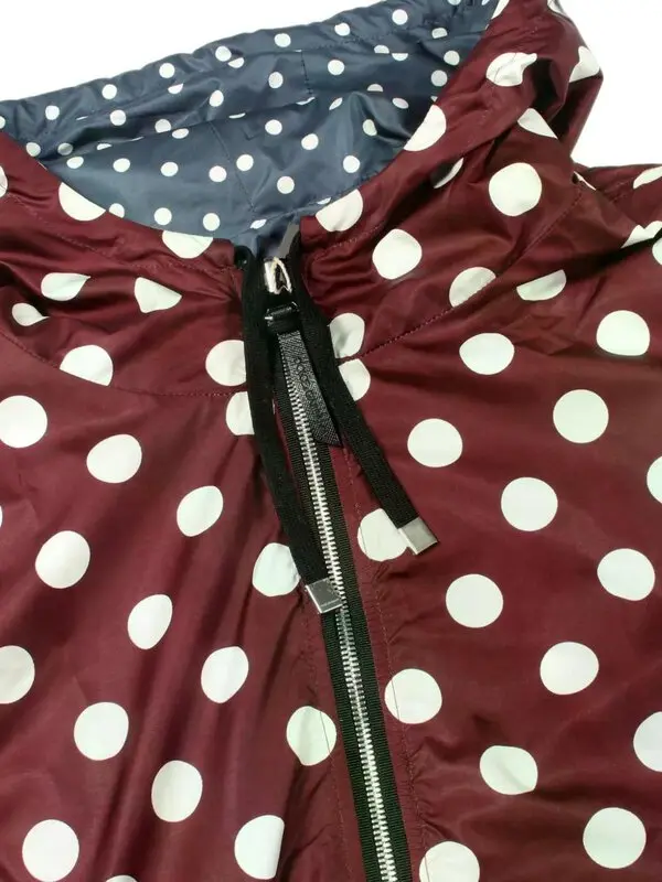 Dolce & Gabbana Polka Dot Reversible Hooded Jacket
