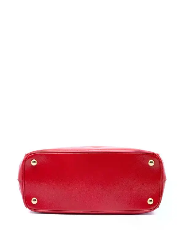 Prada 2010-2026 Small Saffiano Vernice Galleria Double Zip Satchel