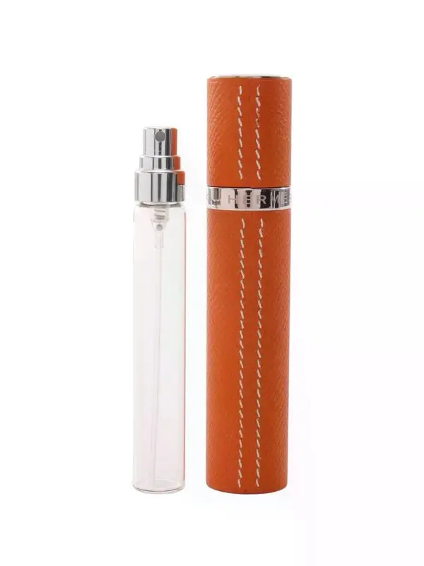 Hermès Logo Detail Leather Atomizer - Orange