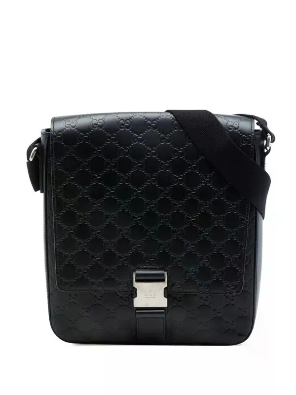 Gucci Ssima Flap Messenger Bag - Black
