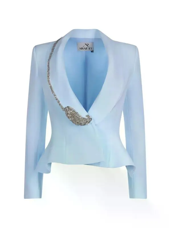 ARAFTU Crystal-embellished Peplum Suit