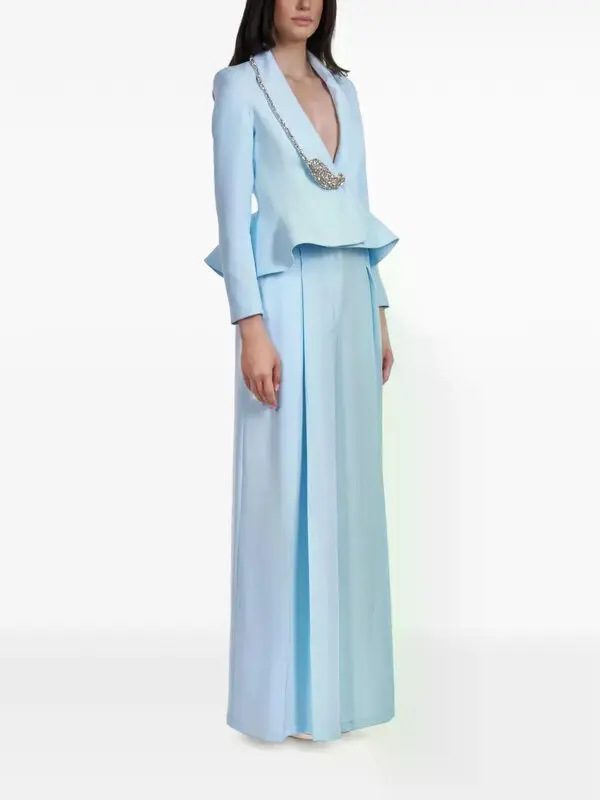 ARAFTU Crystal-embellished Peplum Suit