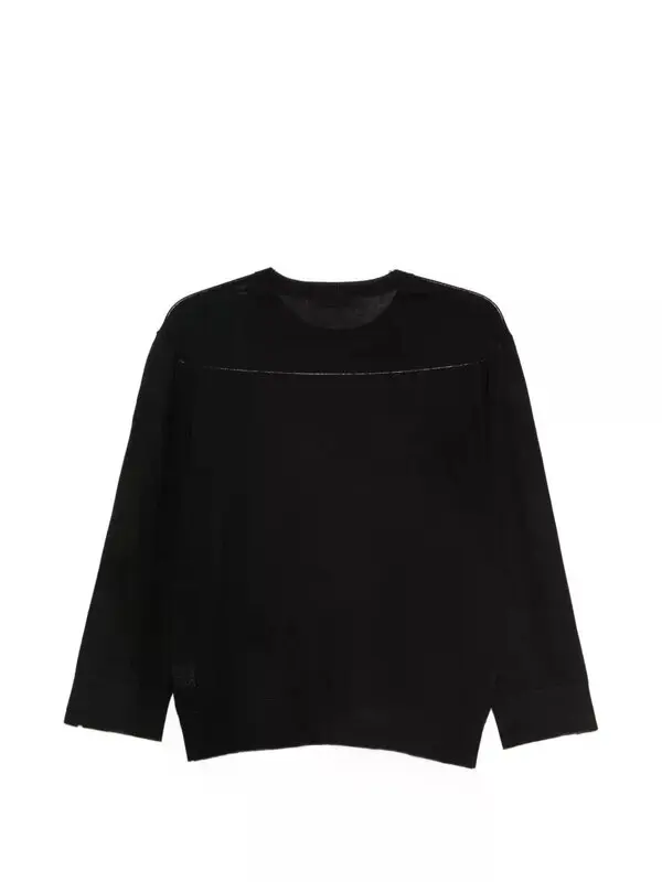 KANGRA Button-sleeve Fine Knit Sweater