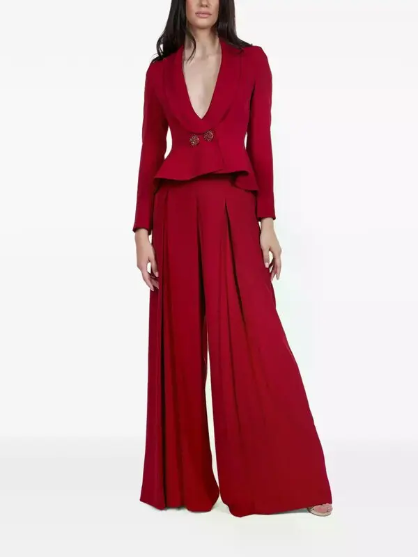 ARAFTU Arafatu Peplum Shawl-lapel Jumpsuit