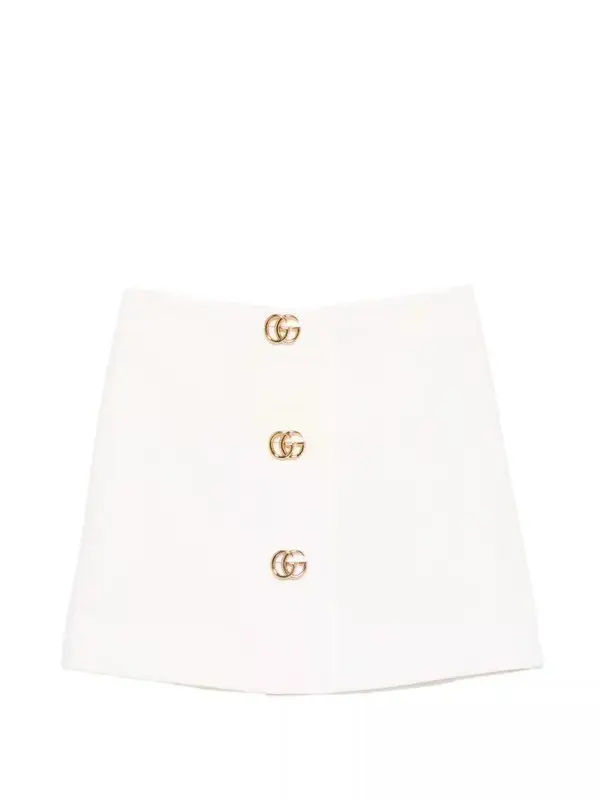 Gucci Interlocking G Mini Skirt - White