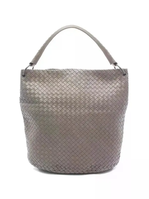 Bottega Veneta Intrecciato Shoulder Bag - Grey