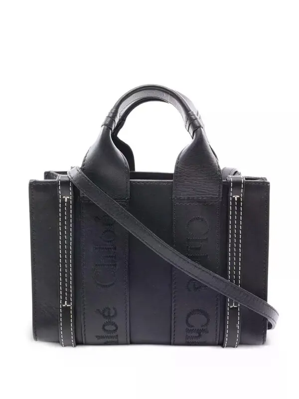 Chloé Mini Woody Tote Bag - Black