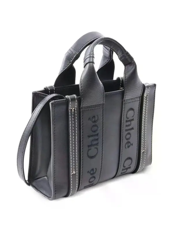Chloé Mini Woody Tote Bag - Black