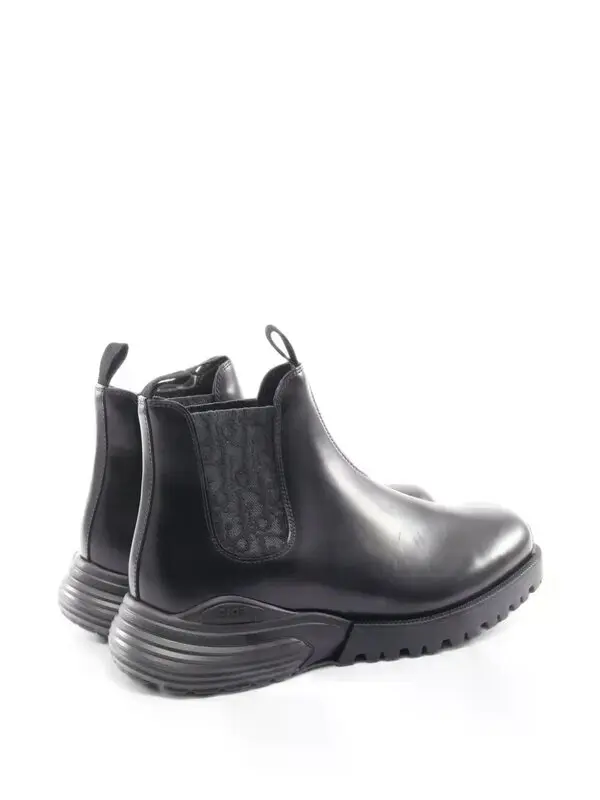 Dior Leather Oblique Chelsea Combat Boots