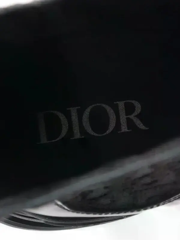 Dior Leather Oblique Chelsea Combat Boots - Black