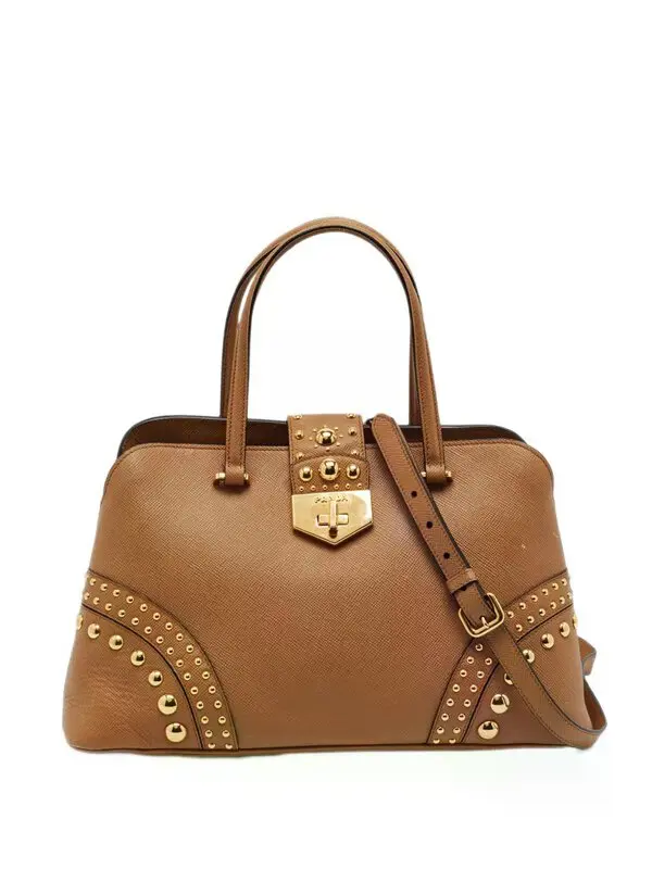 Prada Promenade Studded Tote Bag