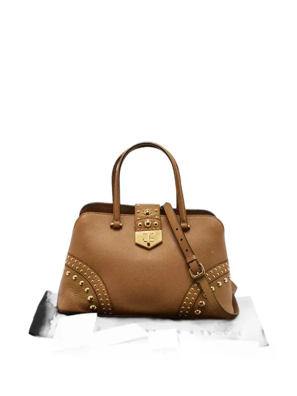 Prada Promenade Studded Tote Bag