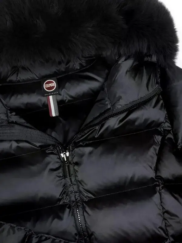 COLMAR Fur-trim Quilted Coat