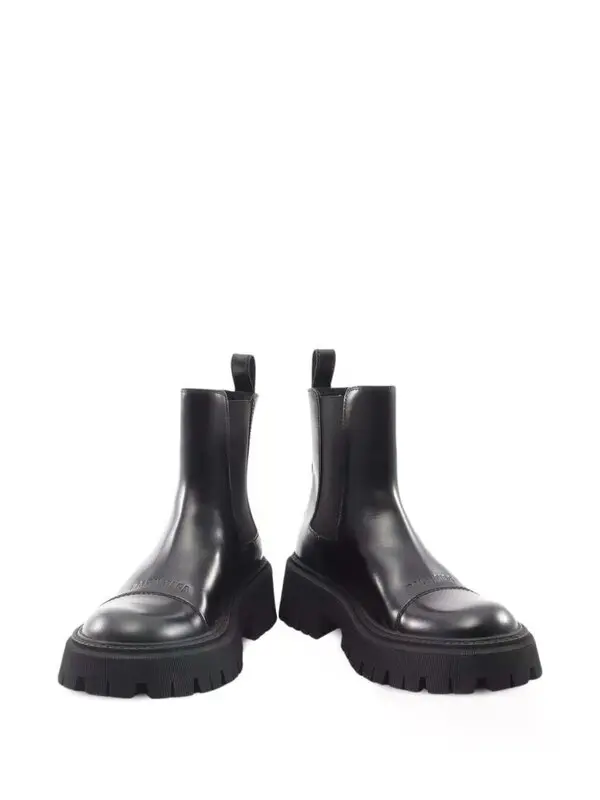 Balenciaga Round Toe Lug Sole Chelsea Boots
