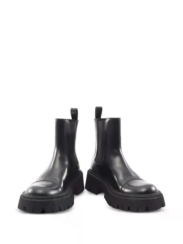Balenciaga Round Toe Lug Sole Chelsea Boots