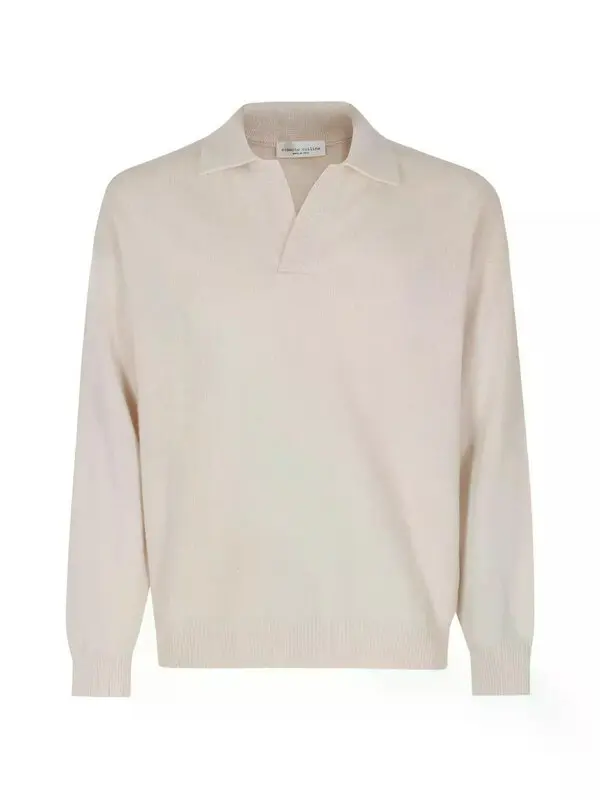 ROBERTO COLLINA Skipper-collar Wool Sweater