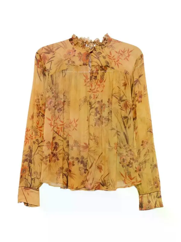 FORTE_FORTE Floral-print Ruffled Blouse