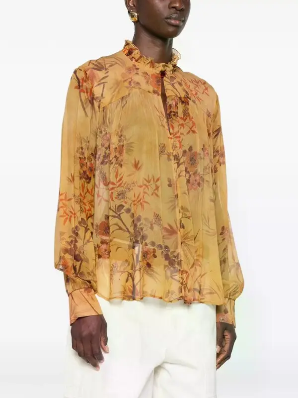 FORTE_FORTE Floral-print Ruffled Blouse