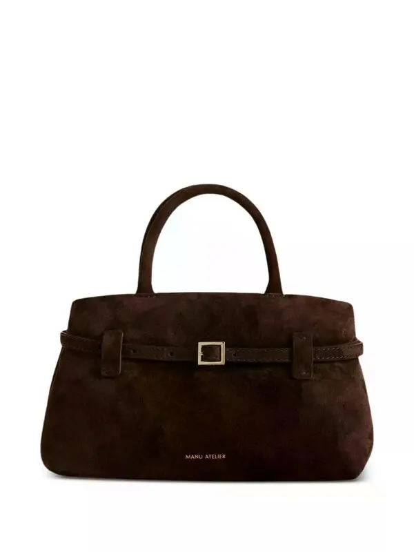 Manu Atelier 25 Le Cambon Suede Tote Bag - Brown