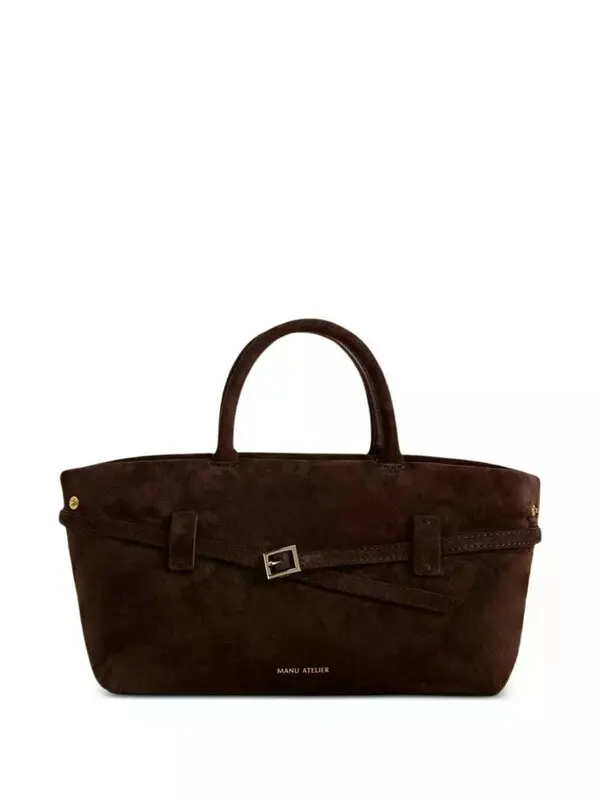 Manu Atelier 25 Le Cambon Suede Tote Bag - Brown