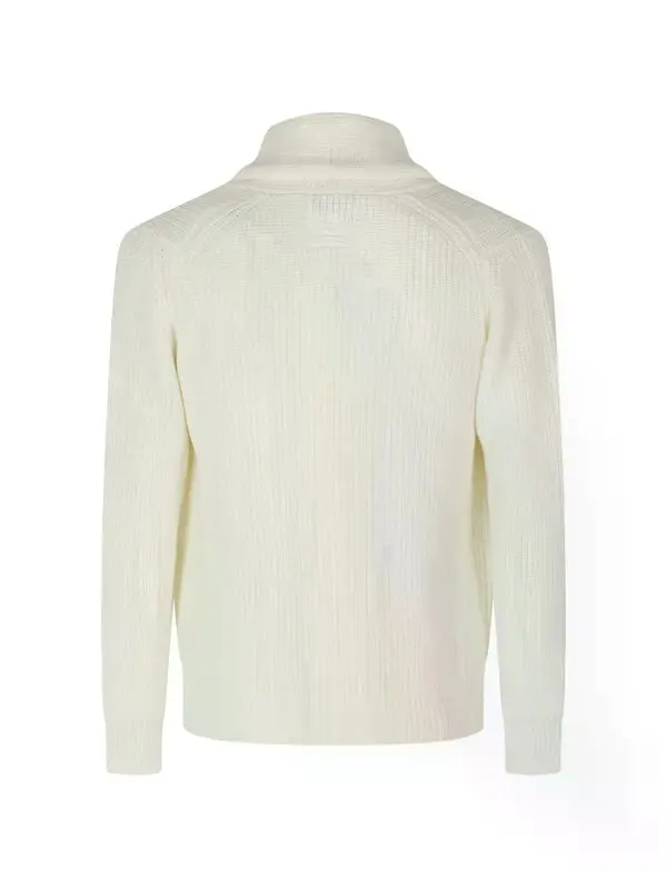 DRUMOHR Shawl Collar Cardigan With Patch Pockets - Neutrals