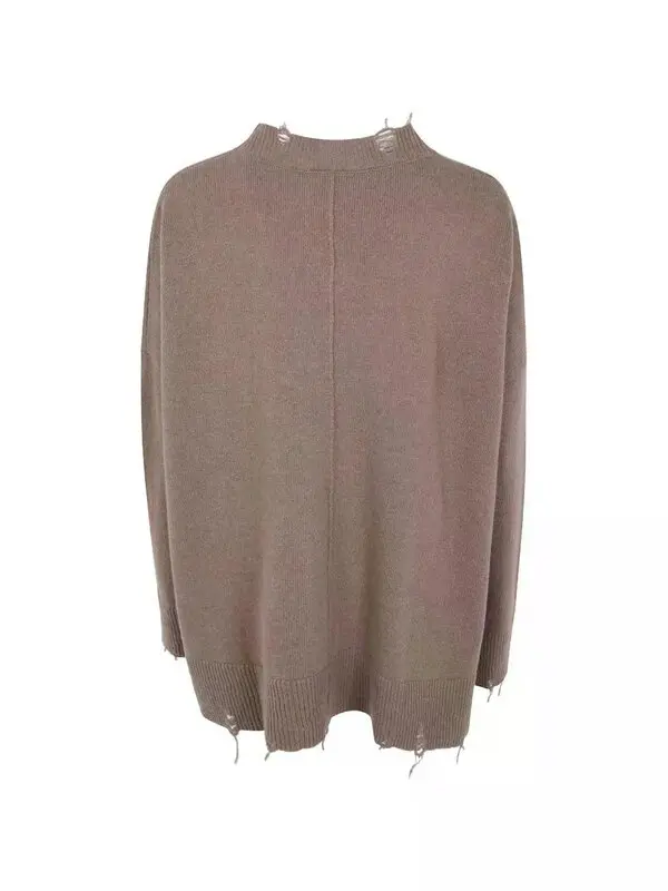 Laboratorio Capri Distressed Embroidered Wool Sweater