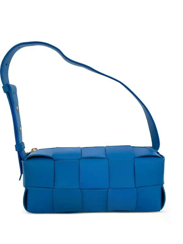 Bottega Veneta Intrecciato Cassette Shoulder Bag - Blue