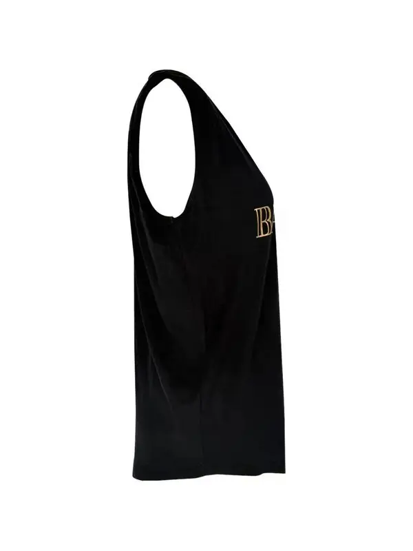 Balmain Sleeveless Logo Print Top