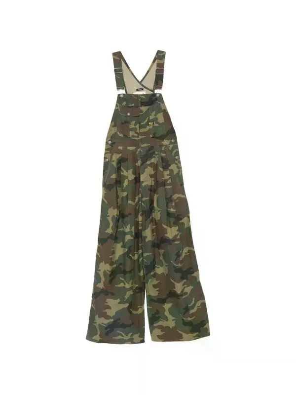 R13 Camouflage-print Dungarees