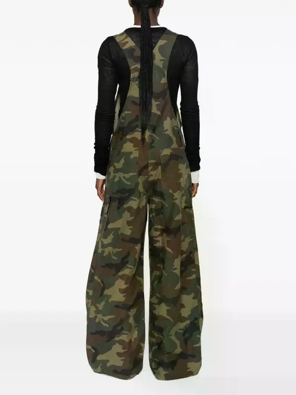R13 Camouflage-print Dungarees - Green