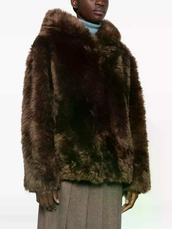 P.a.r.o.s.h Faux Fur Hooded Jacket