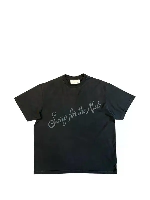 SONG FOR THE MUTE Logo-print Cotton T-shirt - Black
