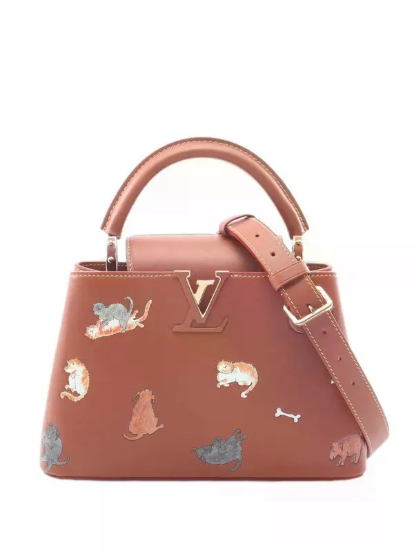 LOUIS VUITTON X Grace Coddington Bb Capucines Two-way Handbag - Brown
